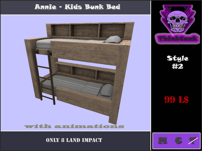 Second Life Marketplace - Annie - Kids Bunk Bed Style#2